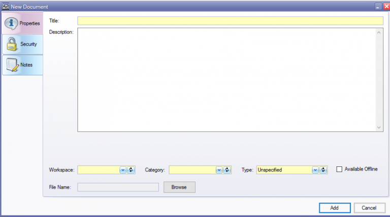 Add Document – OFSPRO Knowledge Base
