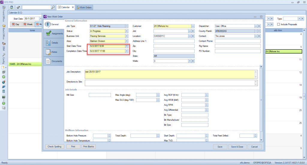 Extending a Work Order – OFSPRO Knowledge Base