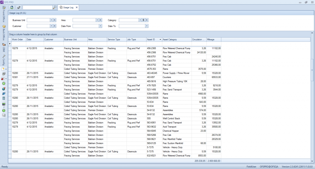 Usage Log – OFSPRO Knowledge Base