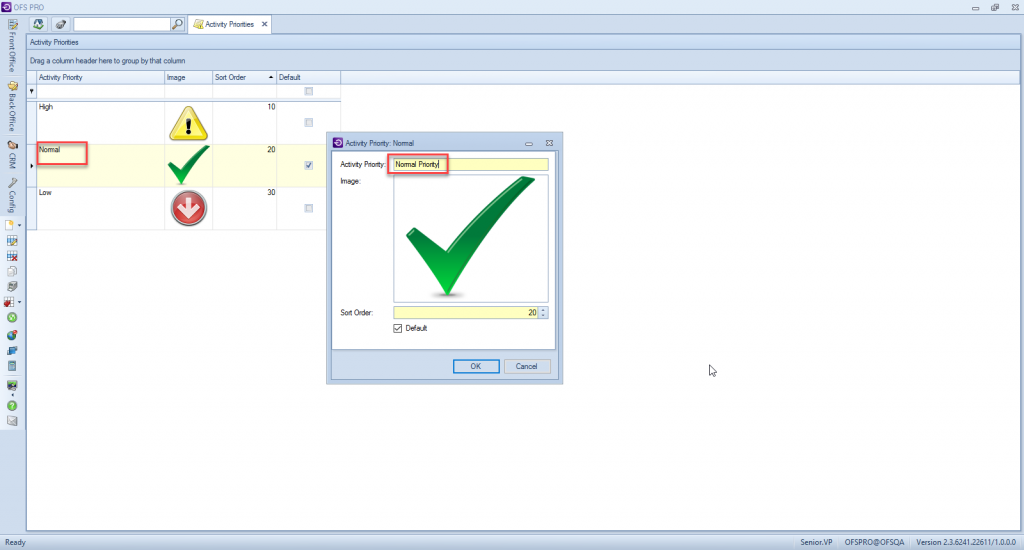 Activity Priorities – OFSPRO Knowledge Base