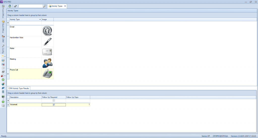 Activity Types – OFSPRO Knowledge Base