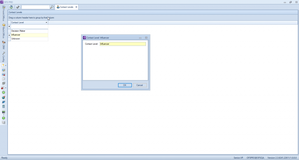 Contact Levels – OFSPRO Knowledge Base