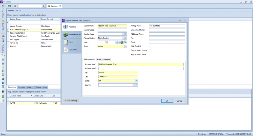 Suppliers – OFSPRO Knowledge Base
