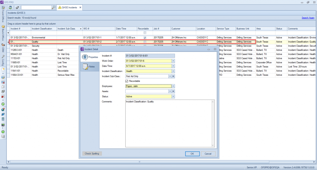 QHSE Incidents – OFSPRO Knowledge Base